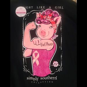Simply Southern | Tops | Breast Cancer Simply Southern Tshirt New ...